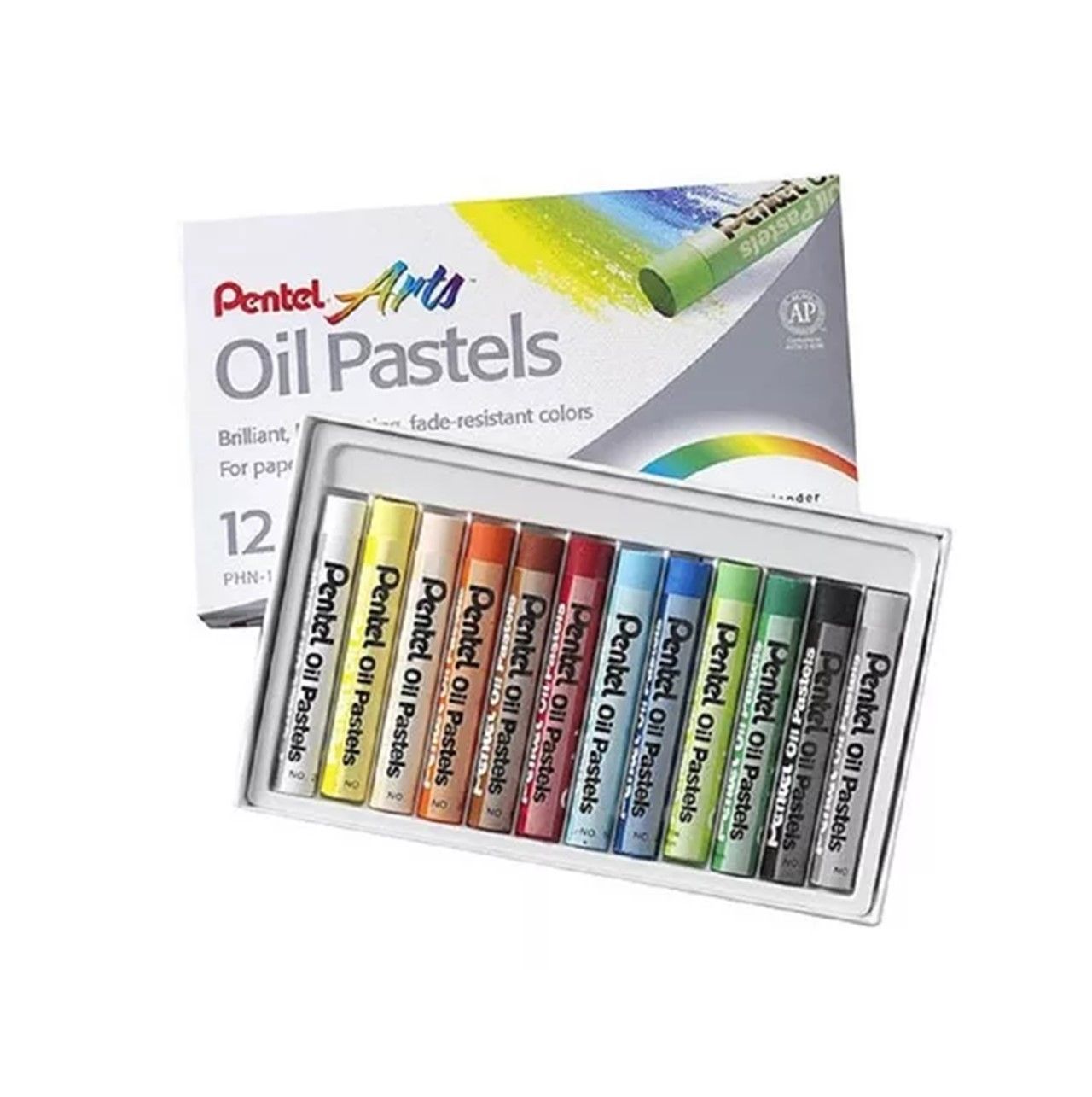 Lapices Pastel Al Oleo Pentel 12 Colores - Libreria Creativa