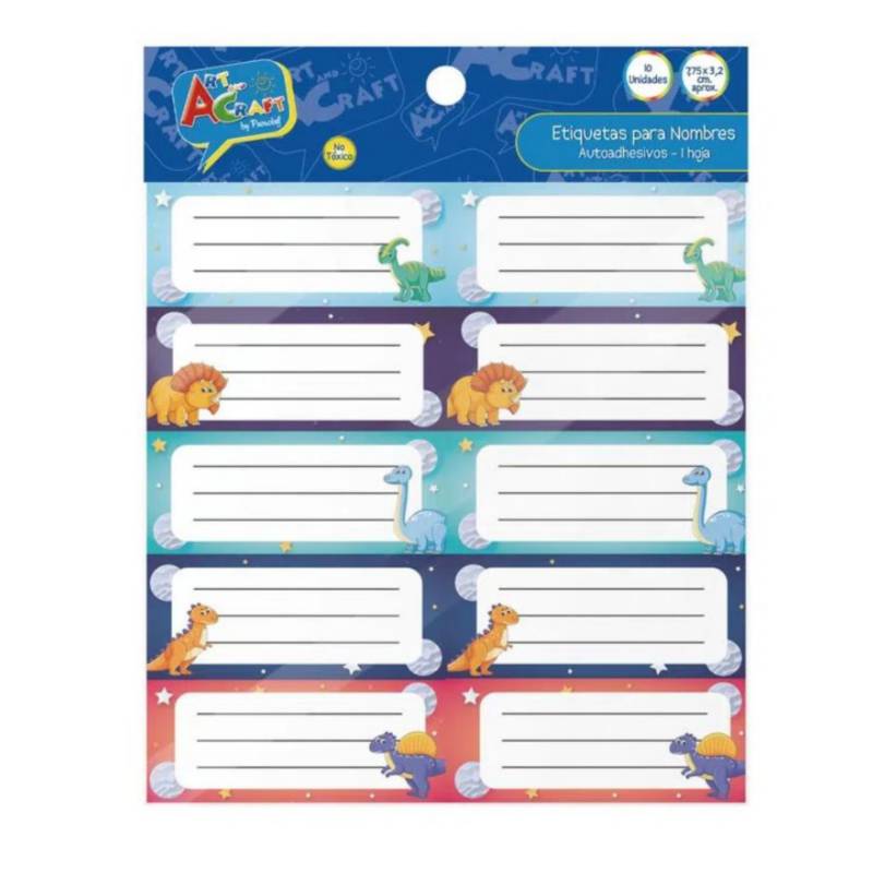 Stickers Etiqueta para nombres Diseño Niños - Libreria Creativa