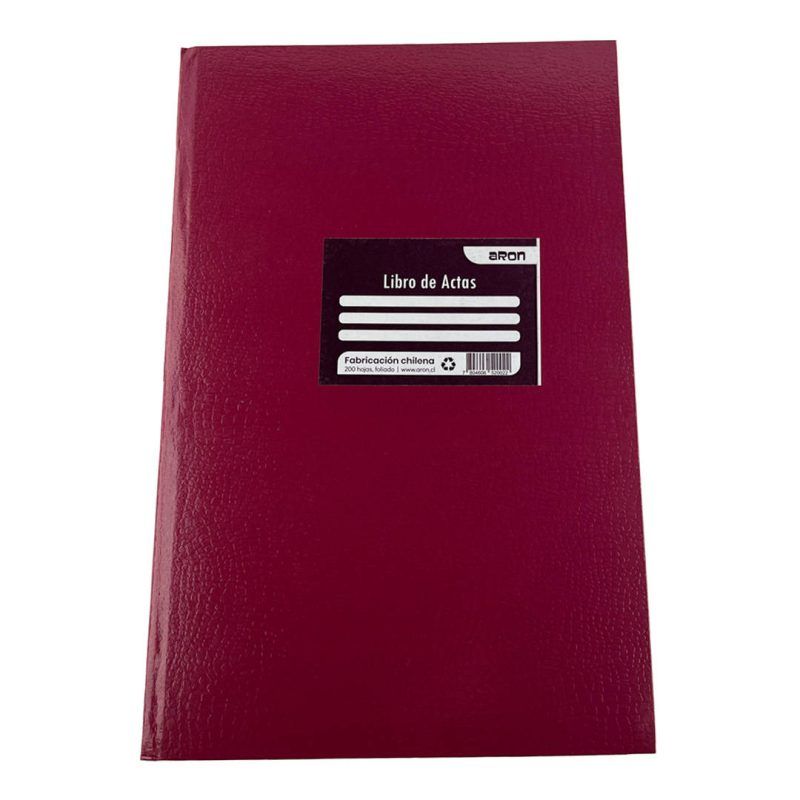 Libro Acta 200 Hojas Lineal Empastado Con Folio Aron - Libreria Creativa